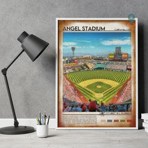 Angel Stadium Print, Angel Stadium Poster, Angel Stadium Wall Art ...