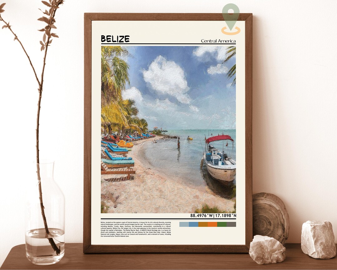 Belize Art, Belize Artwork, Belize Map, Belize Photo, Belize Poster ...