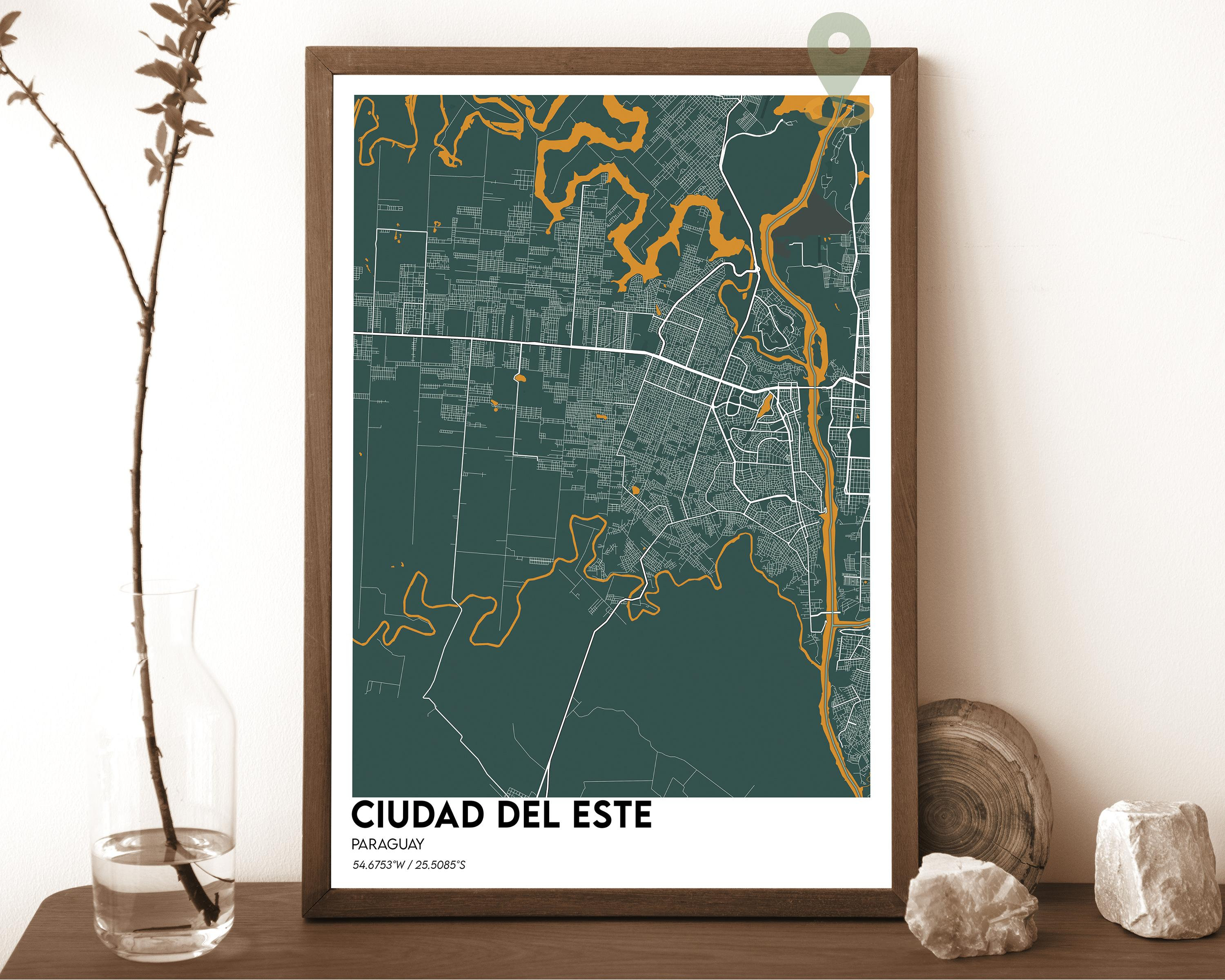 Mapa Ciudad Del Este CIUDAD MAPA CDE, Lago Shopping De Salemma, Ciudad