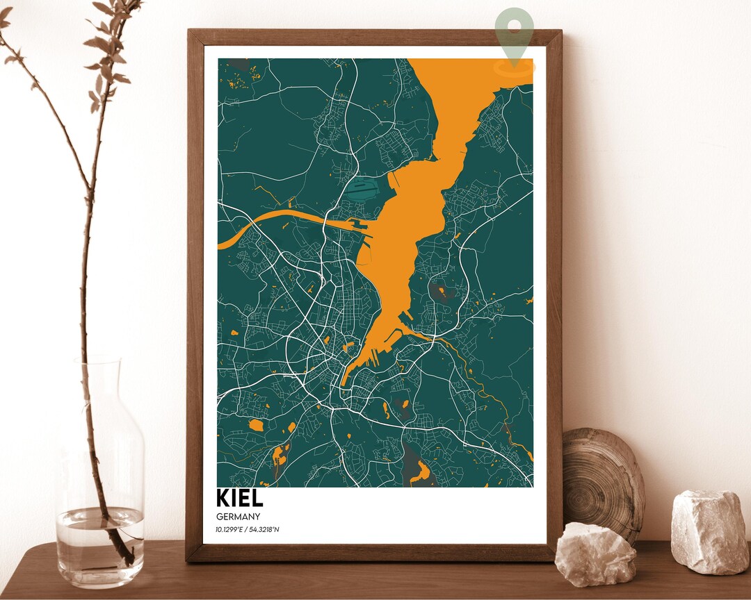 Kiel Map, Kiel Map Print, Kiel Wall Art, Kiel Travel Poster, Kiel ...