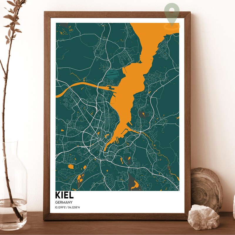 Maps Kiel Germany - Etsy