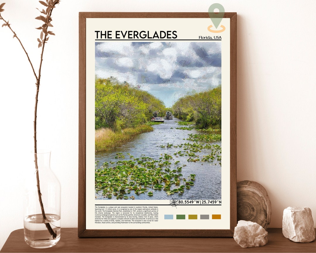 Everglades National Park Print, Everglades National Park Travel Poster ...