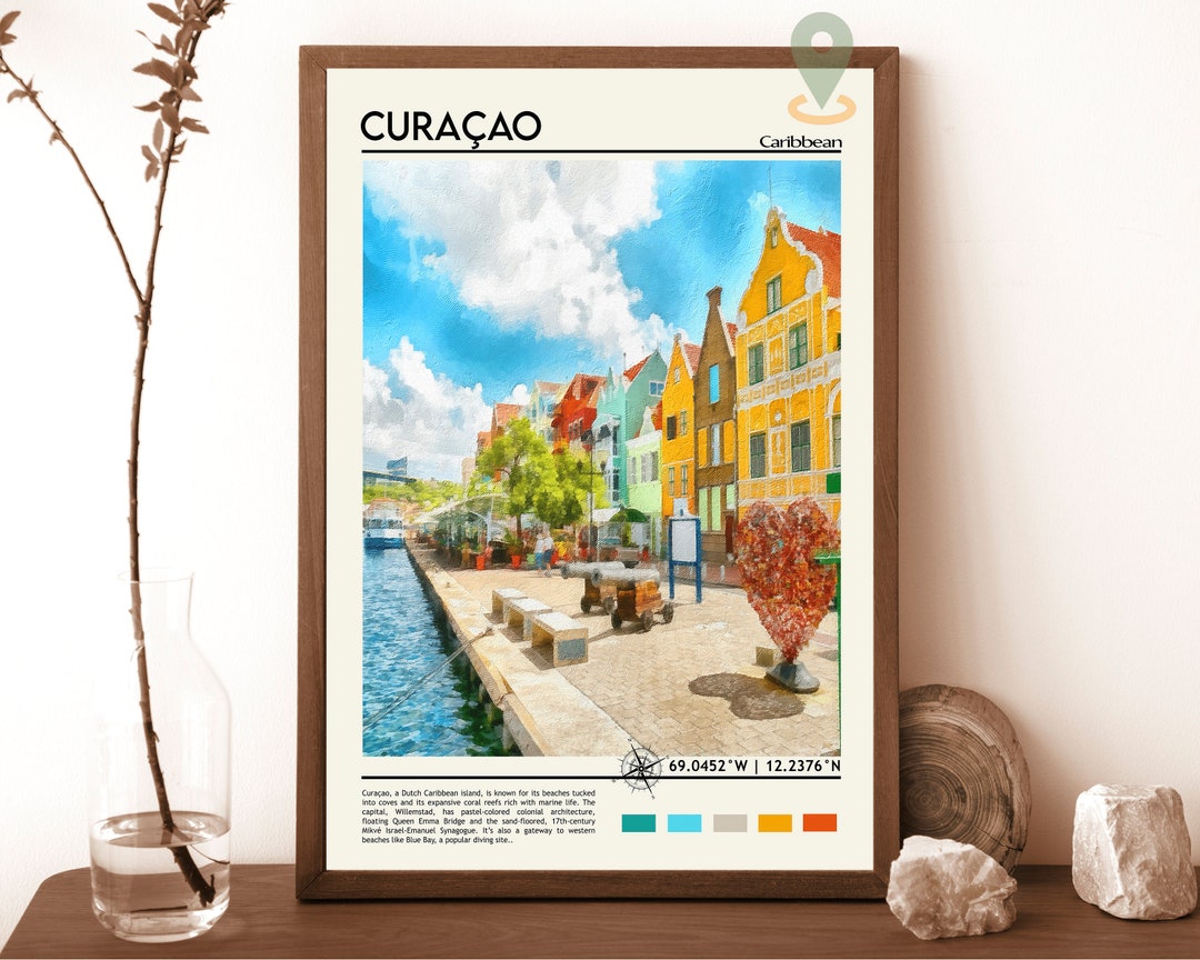 Curacao Print, Curacao Poster, Curacao Art Print, Curacao Wall Art ...