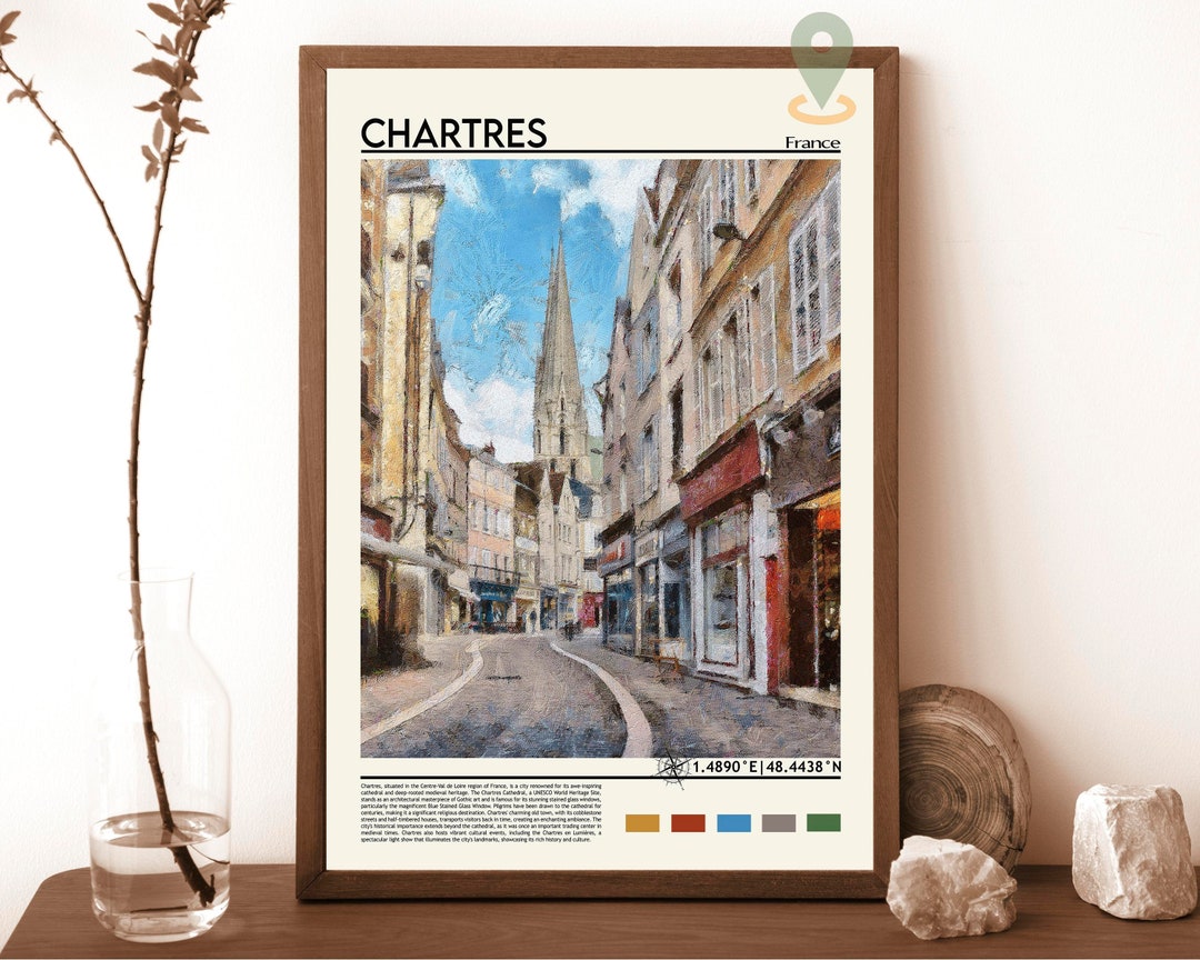 Chartes Print, Chartes Poster, Chartes Wall Art, Chartes Travel Print ...