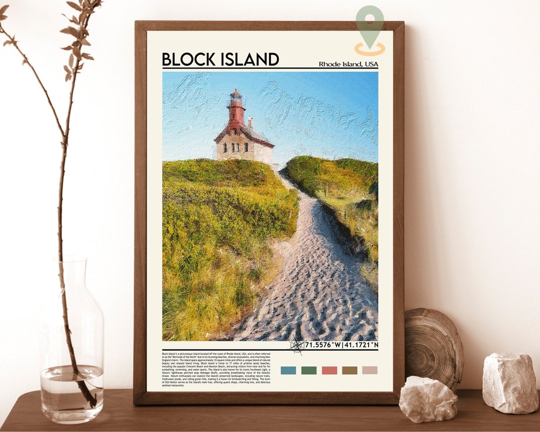 Block Island Print, Block Island Poster, Block Island Wall Art, Block ...