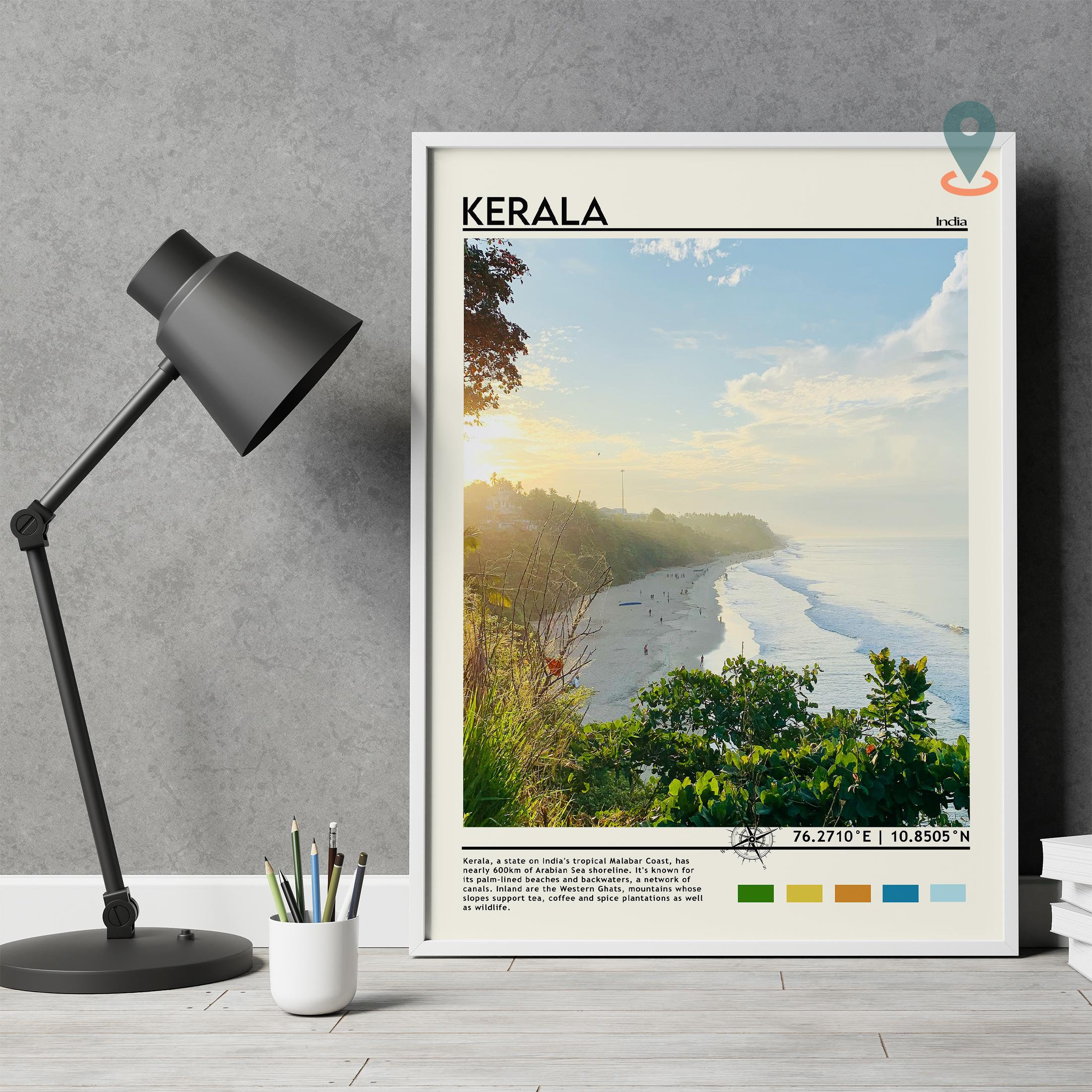 Kerala Print Vintage Poster Kerala Wall Art Kerala Poster - Etsy