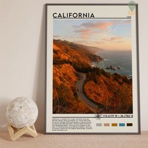 Vintage California Poster, California Print, California Wall Art ...