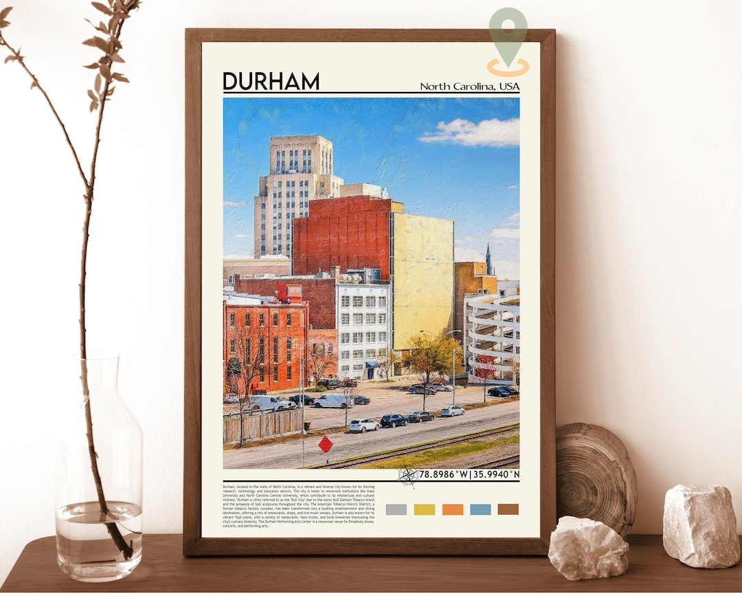 Durham Print, Durham Poster, Durham Wall Art, Durham Travel, Durham Art ...
