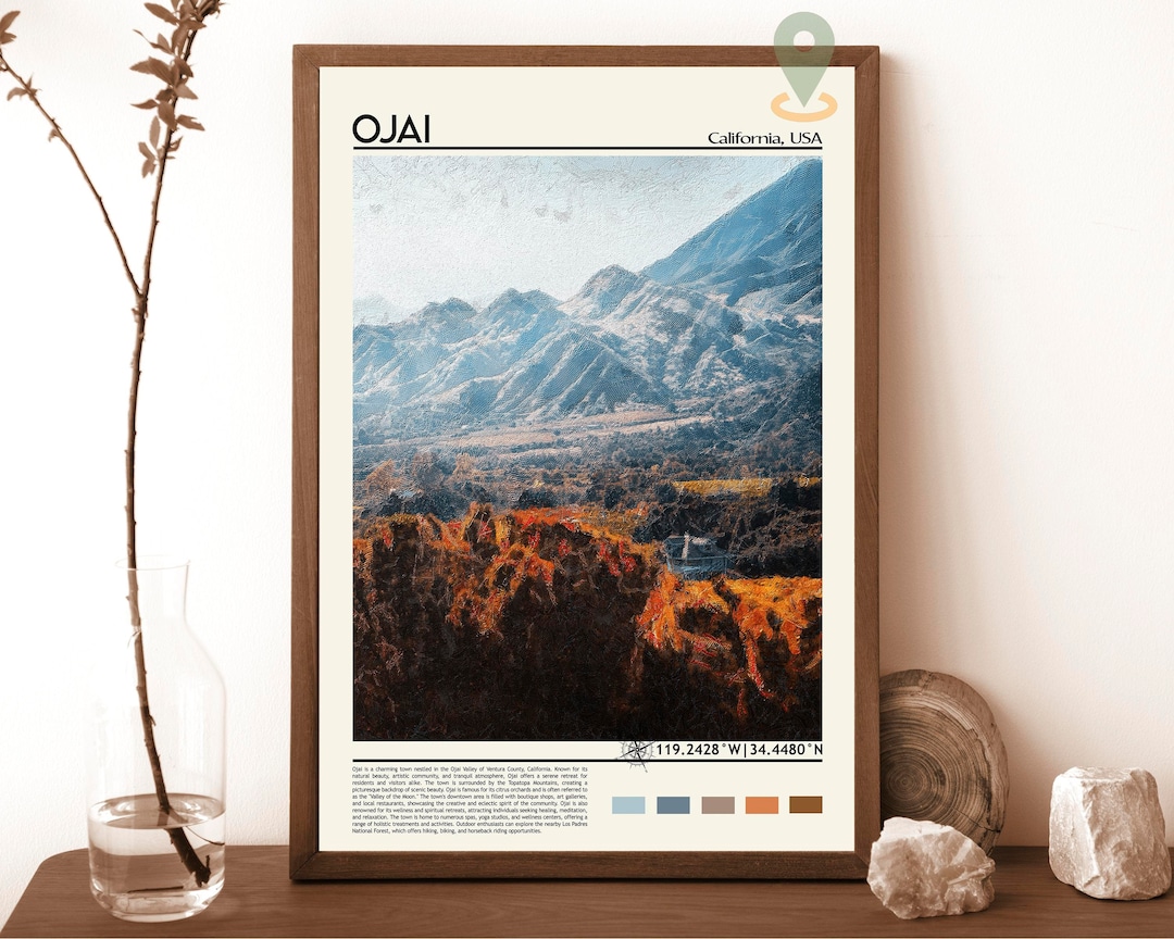 Ojai Print, Ojai Poster, Ojai Wall Art, Ojai Travel Print, Ojai Art ...