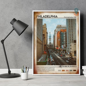 Philadelphia Print, Philadelphia Art, Philadelphia Poster, Philadelphia ...