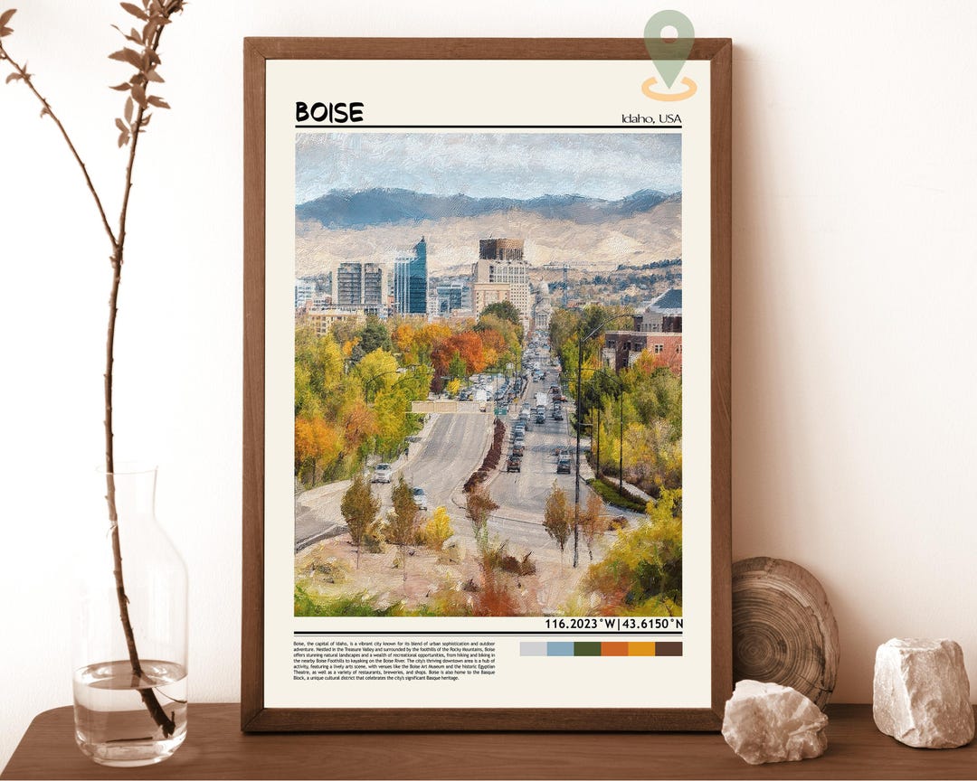 Boise Print, Boise Wall Art, Boise Poster, Boise Photo, Boise Poster ...