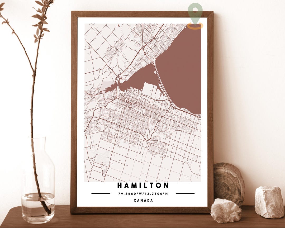 Hamilton Map, Hamilton Map Print, Hamilton Personalized Map, Hamilton ...