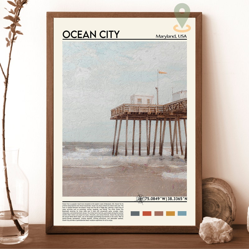 Ocean City Painting - Etsy