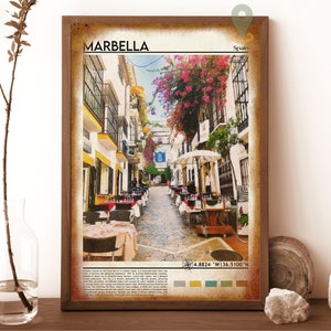 Marbella Print, Marbella Poster, Marbella Wall Art, Marbella Travel ...