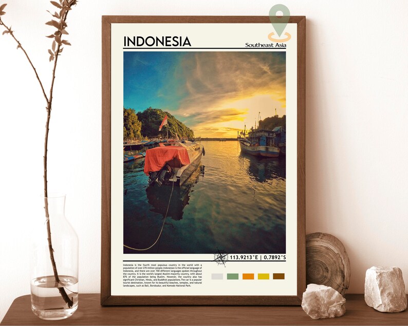 Indonesia Print Indonesia Art Indonesia Poster Indonesia - Etsy