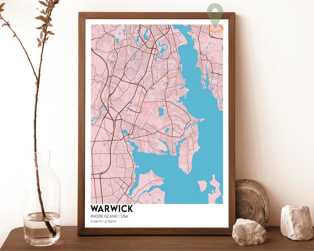 Warwick Karte, Warwick Karte Druck, Warwick personalisierte Karte ...