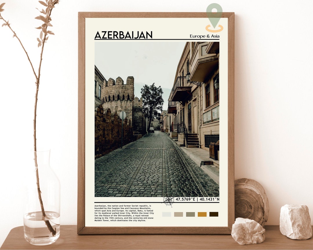 Azerbaijan Print, Vintage Poster, Azerbaijan Art, Azerbaijan Poster ...
