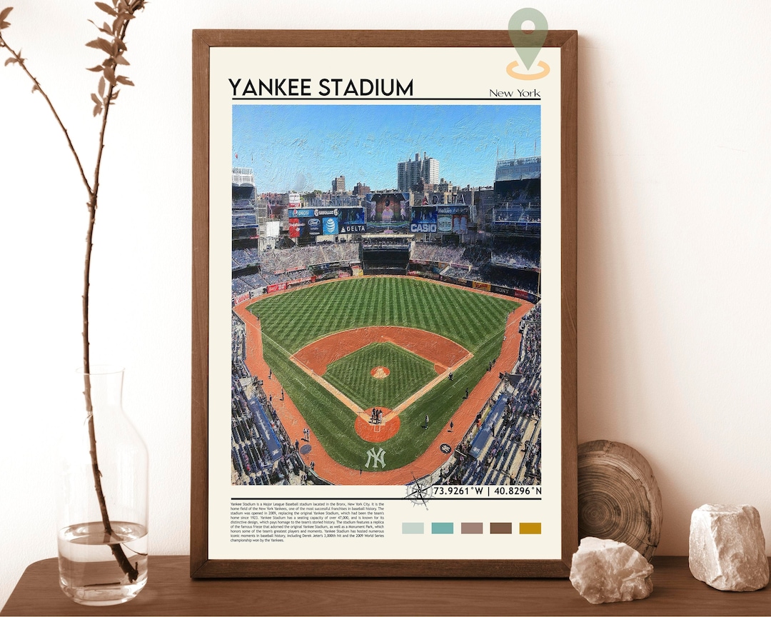Yankee Stadium Print, Yankee Stadium Poster, Yankee Stadium Wall Art ...