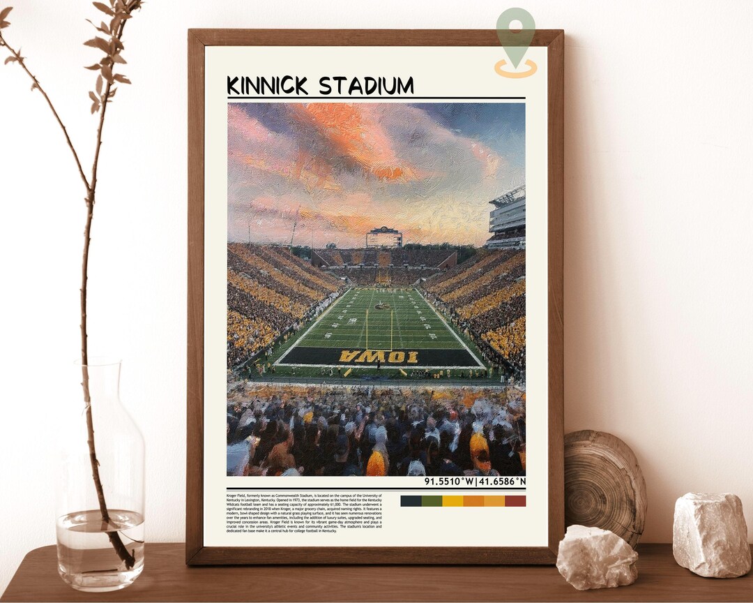 Kinnick Stadium Art, Kinnick Stadium Artwork,kinnick Stadium Map ...