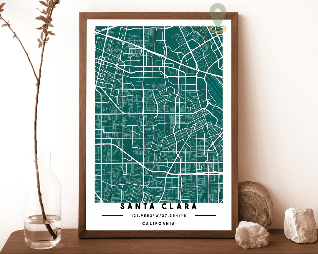 Mapa de Santa Clara, Impresión de mapas de Santa Clara, Mapa ...