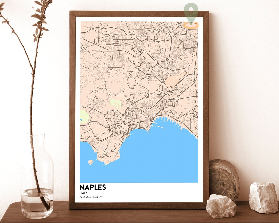 Naples Map , Naples Map Print, Naples City Map, Naples Wall Art, Naples ...