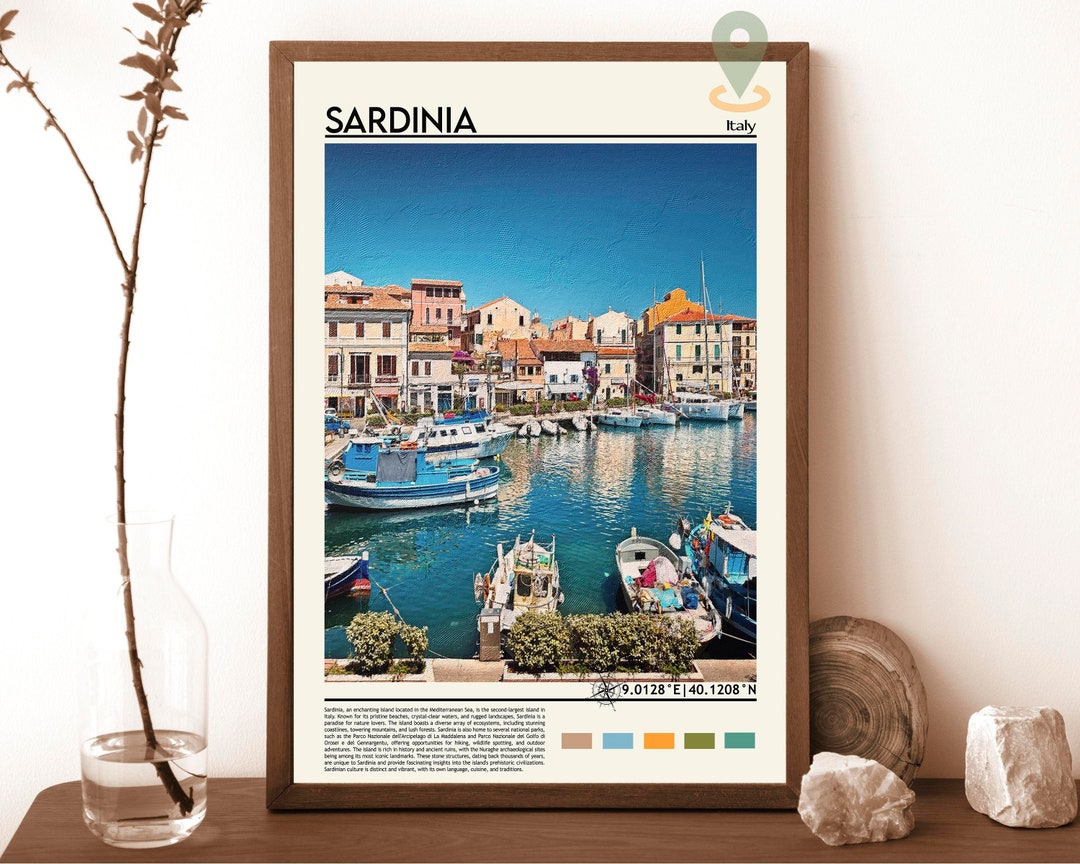 Sardinia Print, Sardinia Poster, Sardinia Wall Art, Sardinia Travel ...