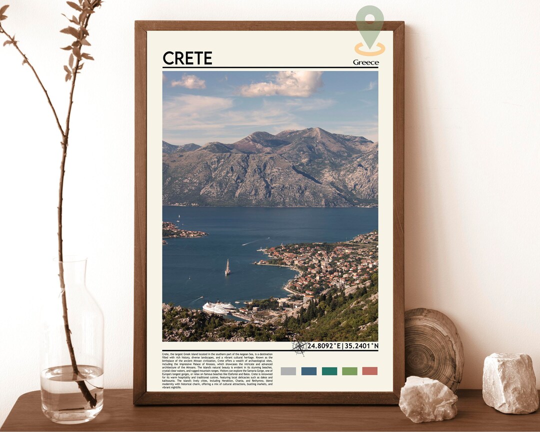 Crete Print, Crete Poster, Crete Wall Art, Crete Travel, Crete Art ...