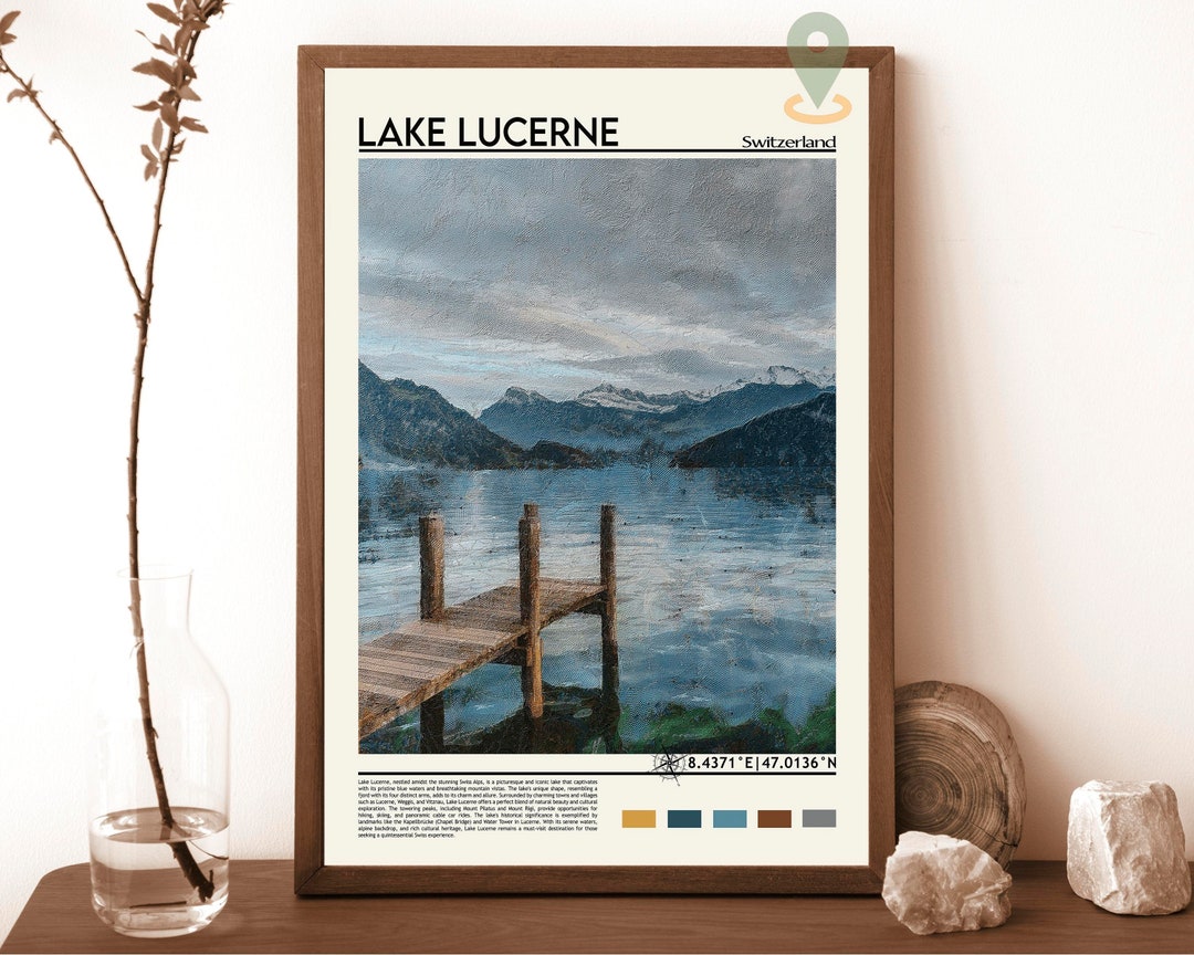 Lake Lucerne Print, Lake Lucerne Poster, Lake Lucerne Wall Art, Lake ...
