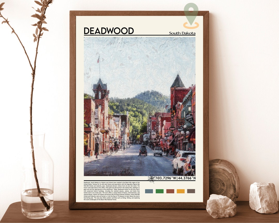 Deadwood Travel Poster, Deadwood Wall Art, Deadwood Poster Print ...