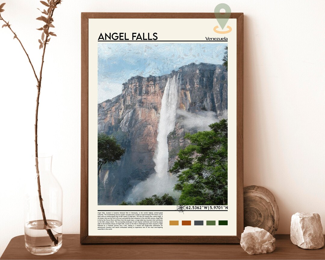 Angel Falls Print, Angel Falls Poster, Angel Falls Wall Art, Angel ...
