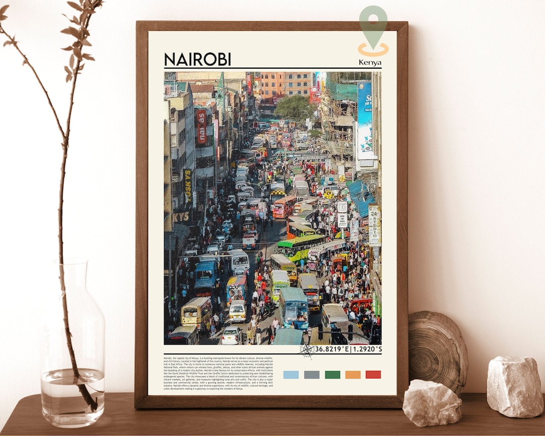 Nairobi Print, Nairobi Poster, Nairobi Wall Art, Nairobi Travel Print ...