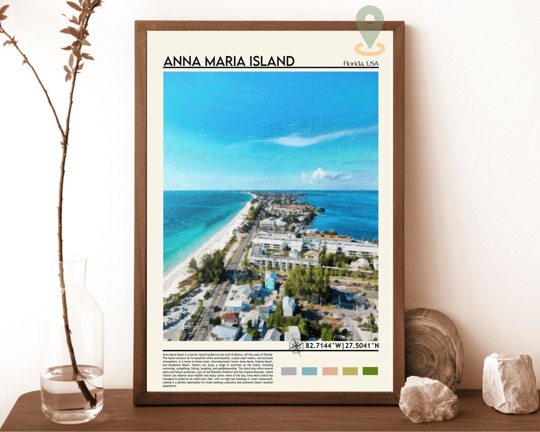 Florida Anna Maria Island Wall Art Oil Painting Print, Anna Maria ...