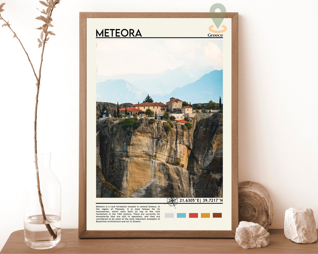 Meteora Print, Personalized Poster, Meteora Art, Meteora Poster ...
