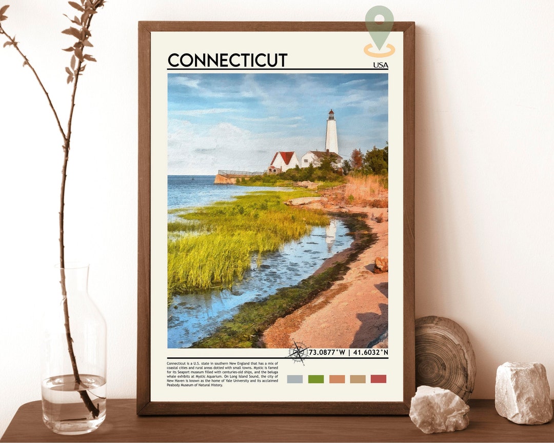 Connecticut Print, Connecticut Art, Poster, Connecticut Photo ...