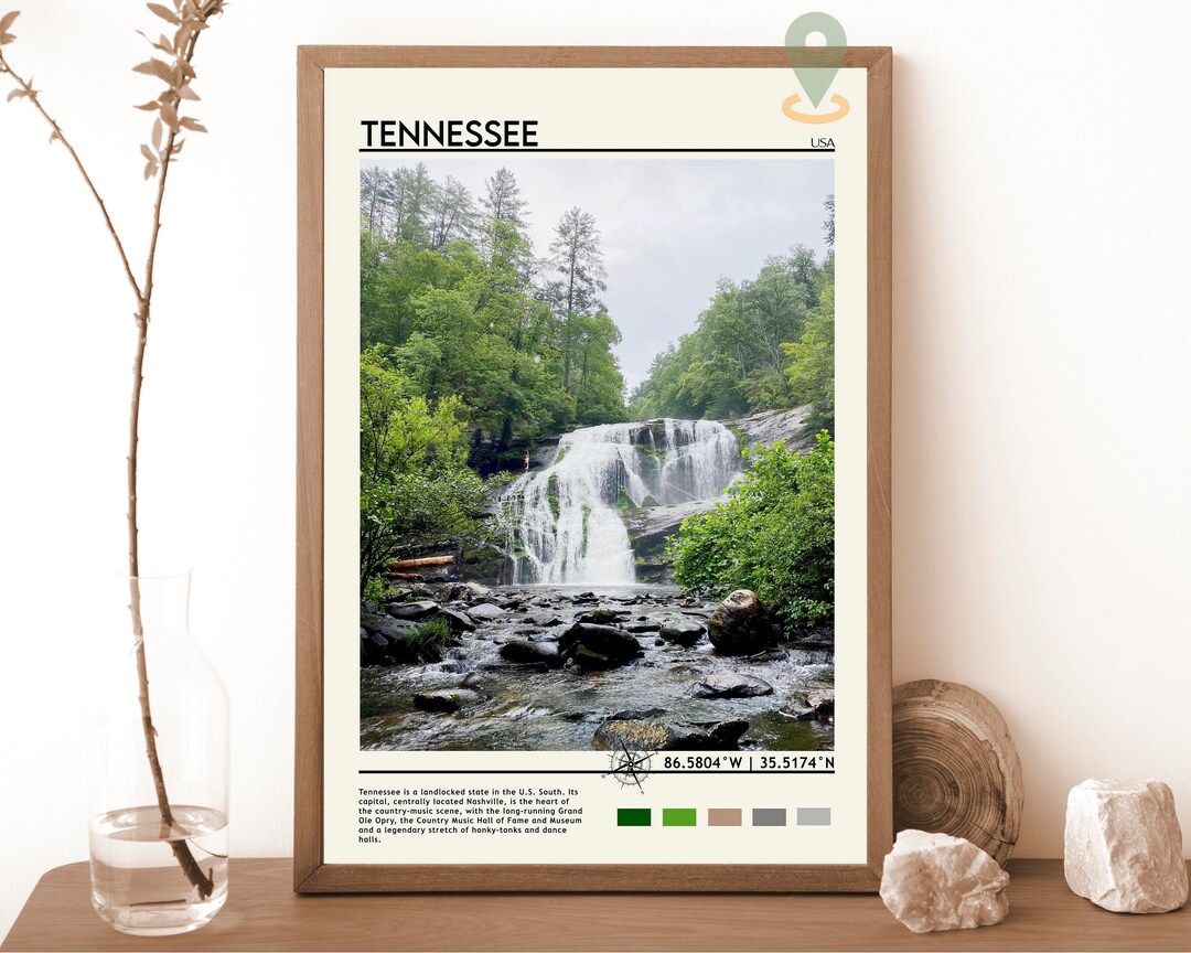 Tennessee Travel Poster, Tennessee Print, Tennessee Wall Art, Tennessee ...