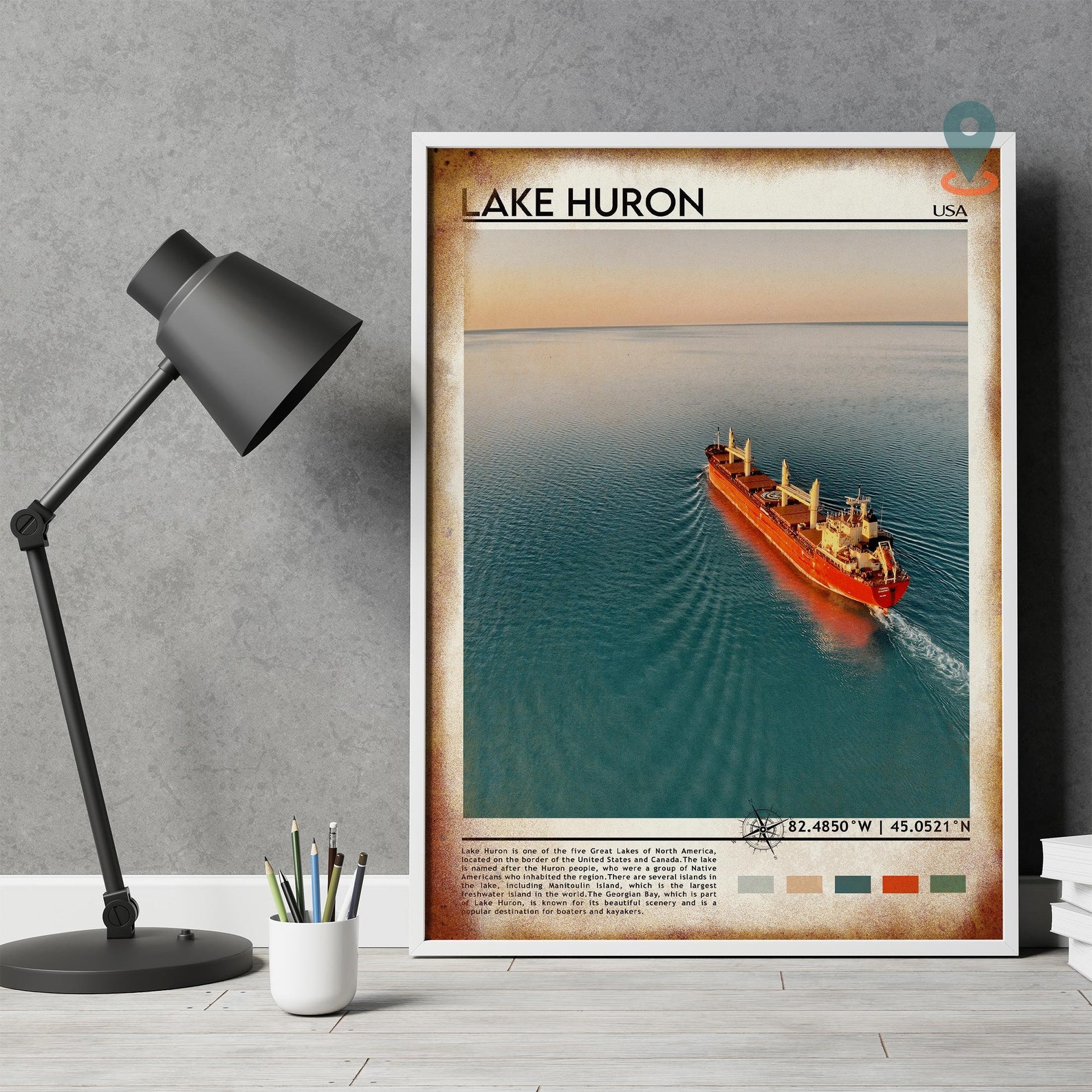 Lake Huron Print Lake Huron Art Lake Huron Poster Lake - Etsy