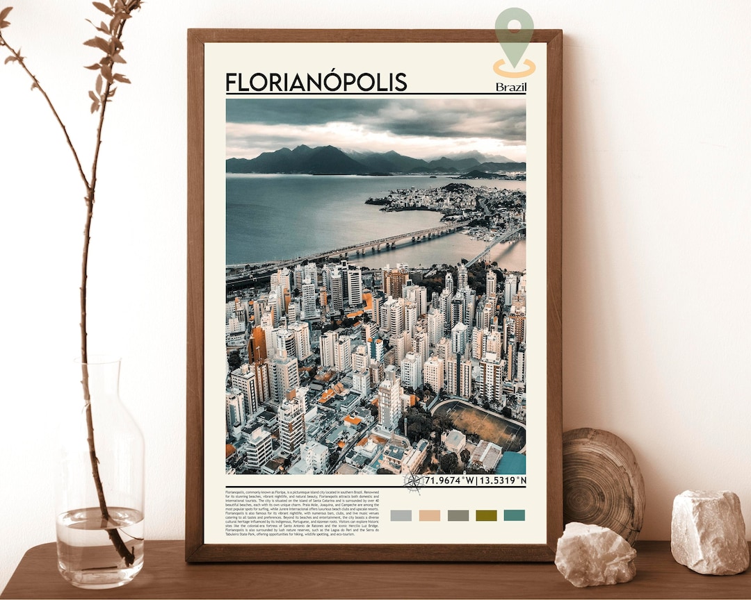 Florianópolis Print, Florianópolis Poster, Florianópolis Wall Art, Florianópolis Travel ...