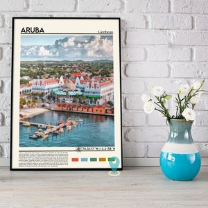 Aruba Print, Aruba Poster, Aruba Wall Art, Aruba Travel, Aruba Art ...