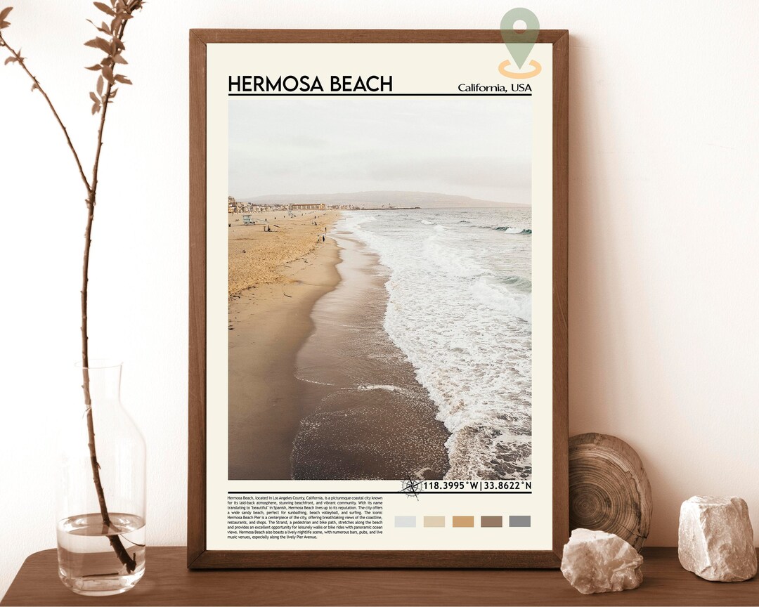Hermosa Beach Print, Hermosa Beach Poster, Hermosa Beach Wall Art ...