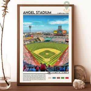 Angel Stadium Print, Angel Stadium Poster, Angel Stadium Wall Art ...