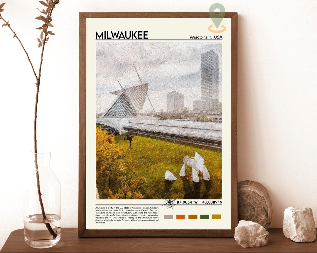 Milwaukee Print, Milwaukee Poster, Milwaukee Wall Art, Milwaukee Travel ...