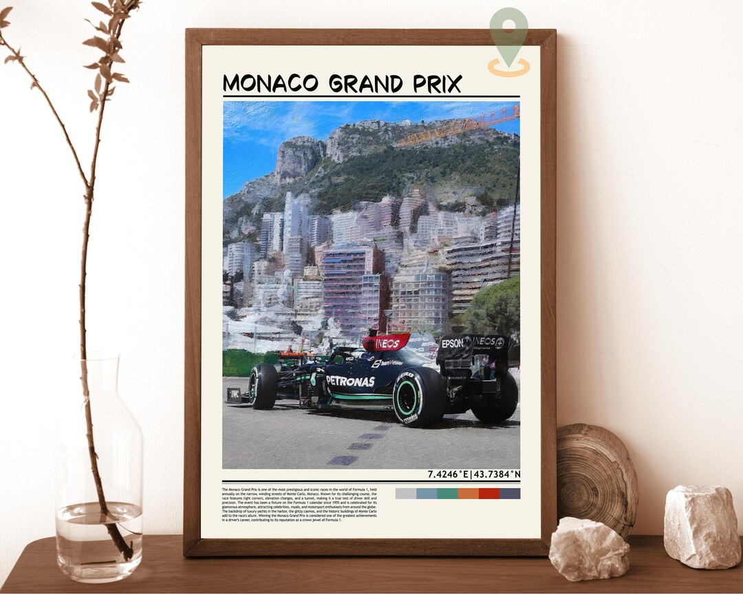 Monaco Travel Poster, Monaco Wall Art, Monaco Grand Prix Poster ...