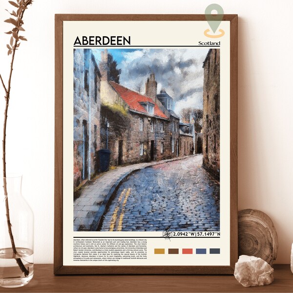 Aberdeen Map Art - Etsy UK