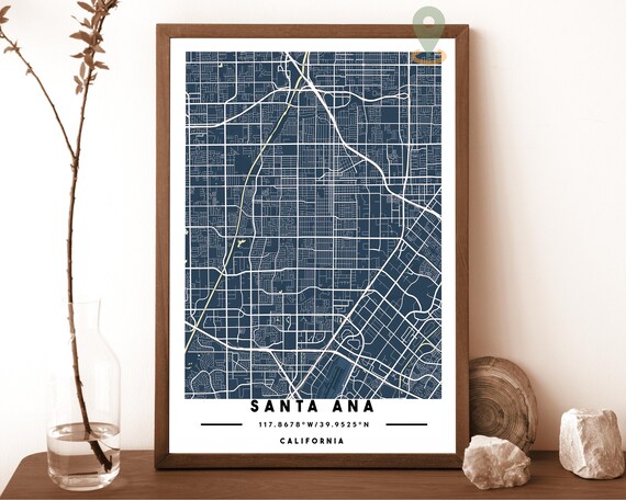 Santa Ana California Map