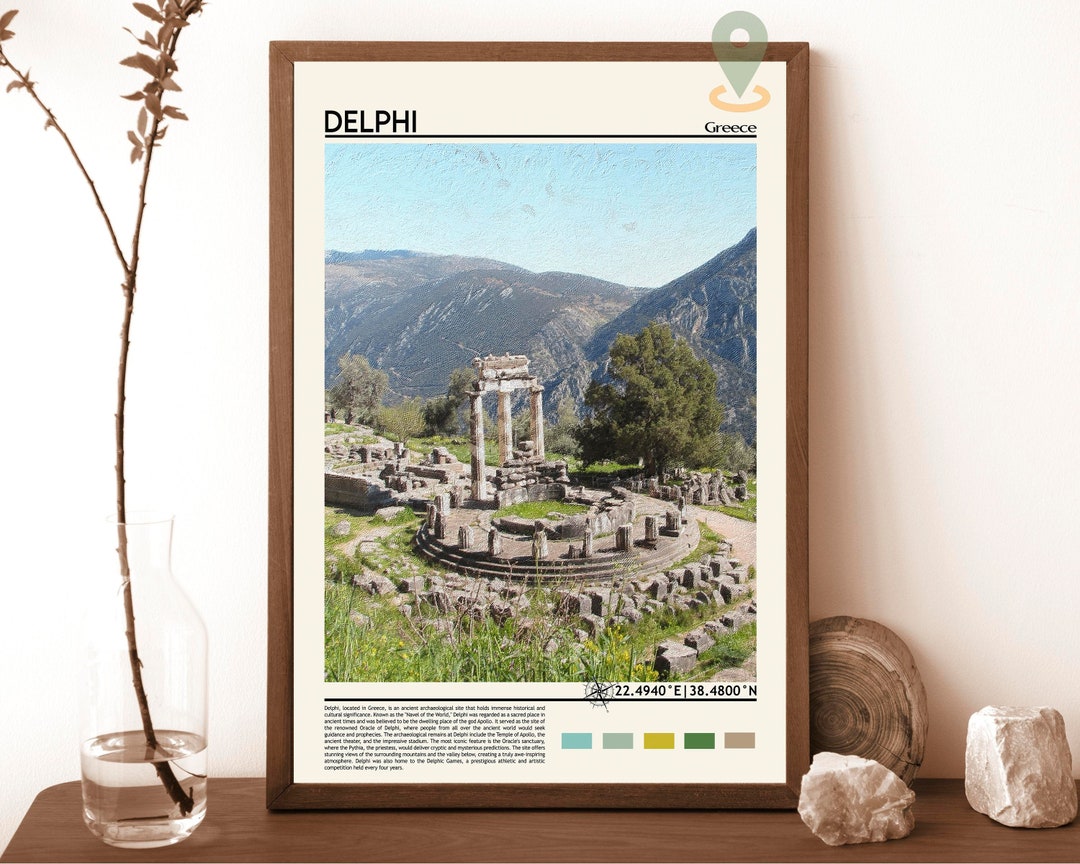 Delphi Print Delphi Poster Delphi Wall Art Delphi Travel Delphi Art Print Delphi Artwork