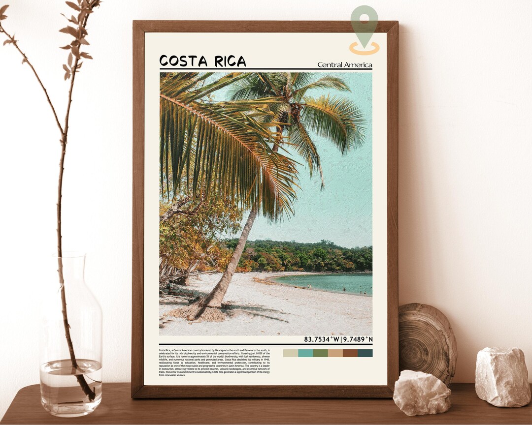 Costa Rica Print, Costa Rica Wall Art, Costa Rica Poster, Costa Rica ...