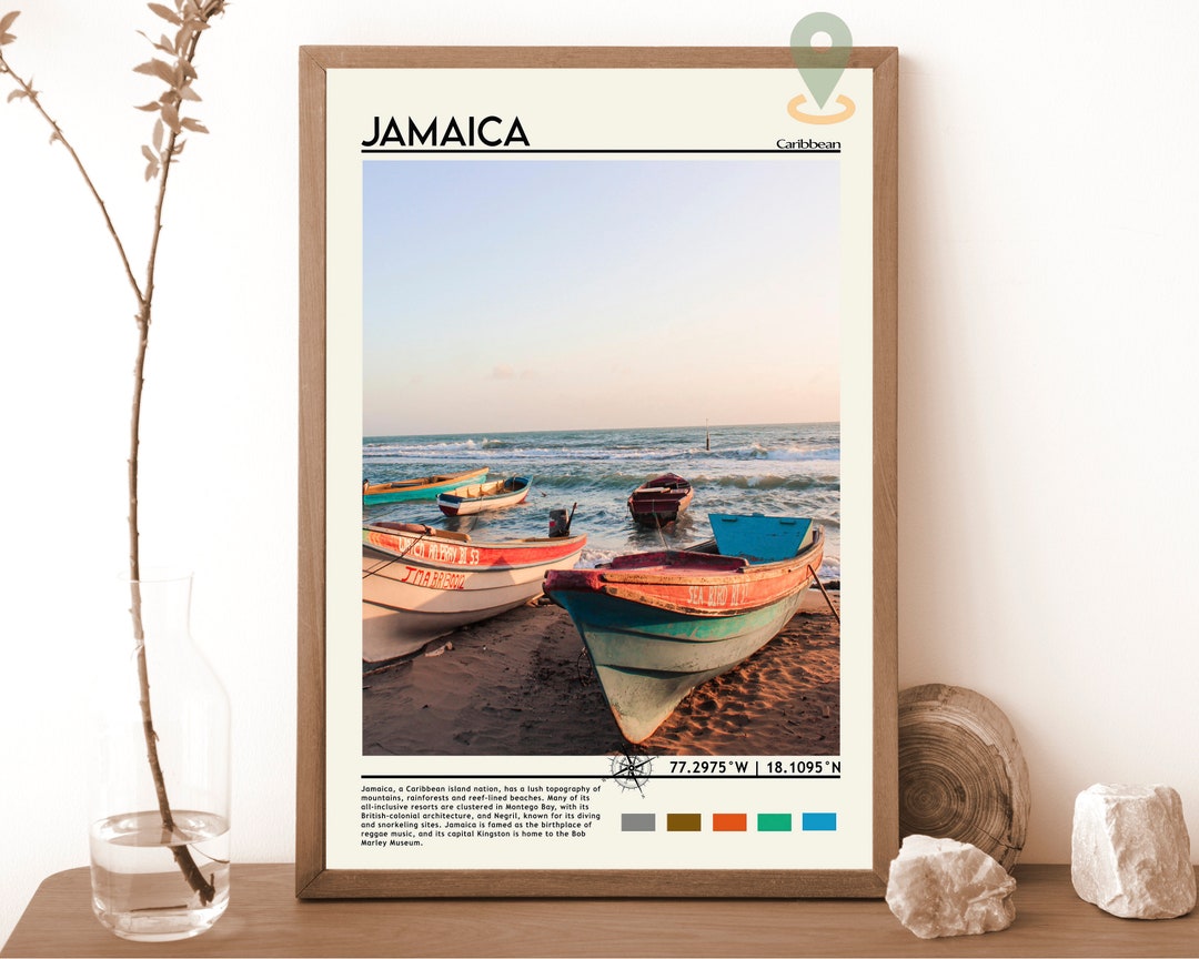 Jamaica Travel Poster, Jamaica Print, Jamaica Wall Art, Jamaica Vintage ...