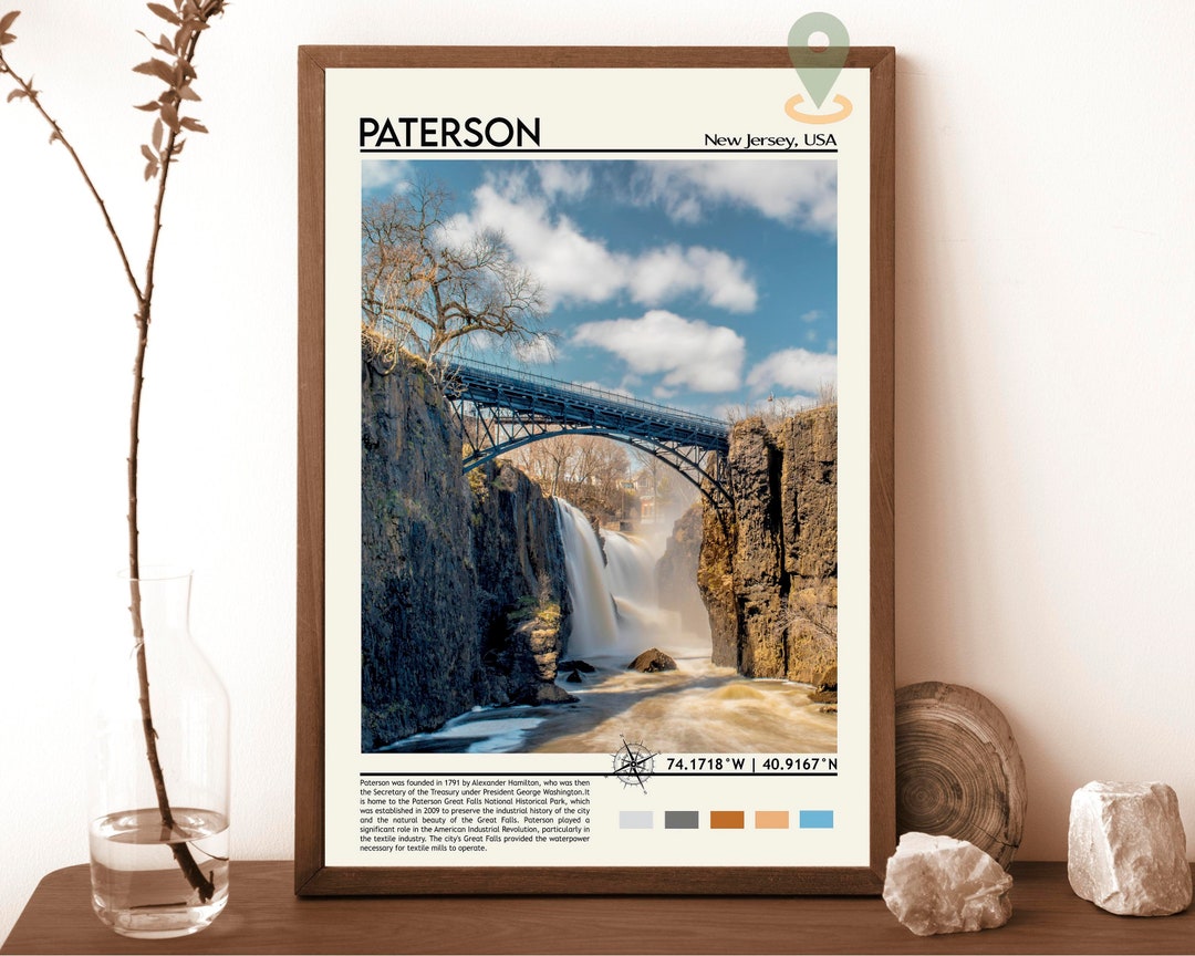 Paterson Print, Paterson Poster, Paterson City Wall Art, Paterson ...