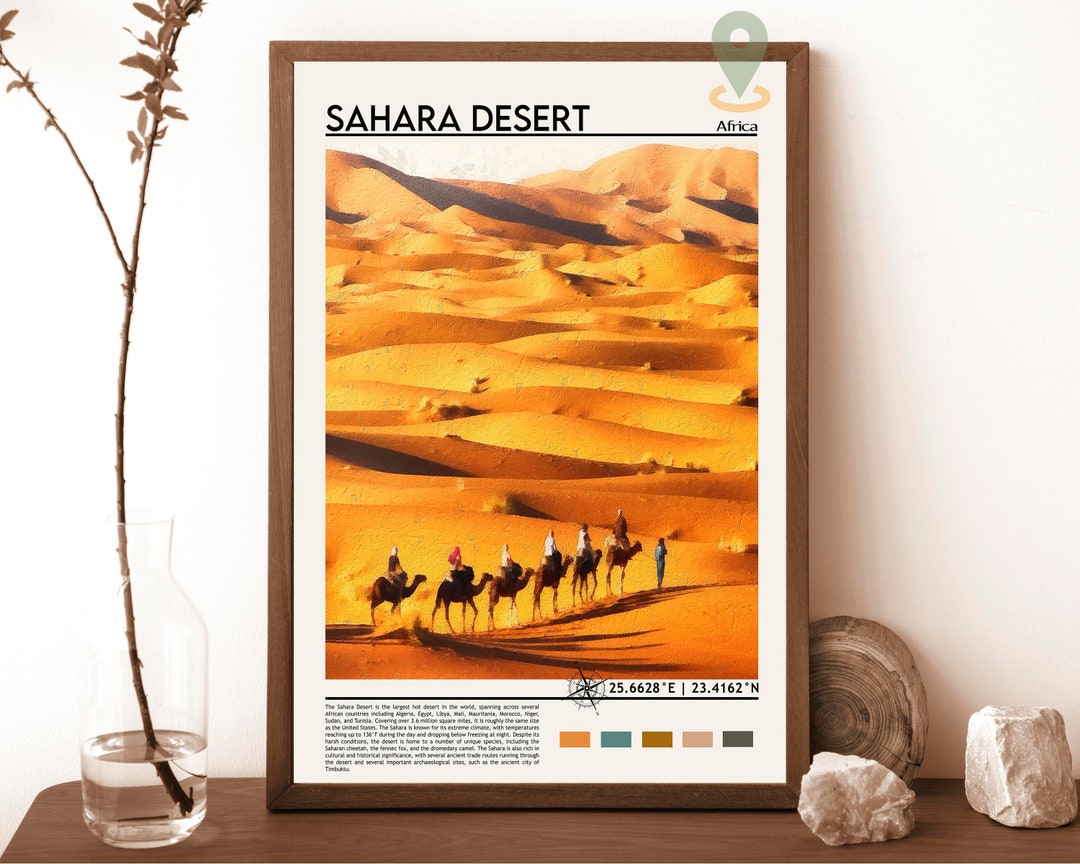 Sahara Desert Print, Sahara Desert Art, Sahara Desert Poster, Sahara ...