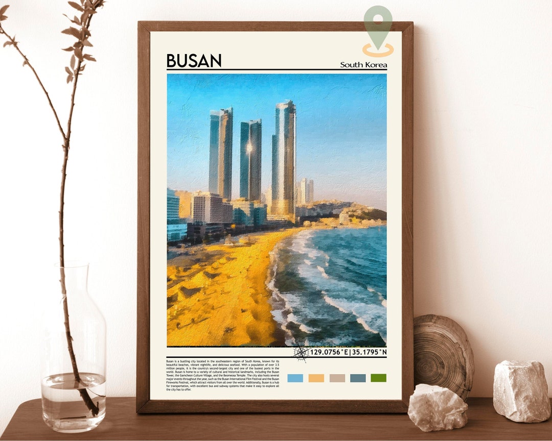 Busan Print, Busan Poster, Busan Wall Art, Busan Travel, Busan Art ...